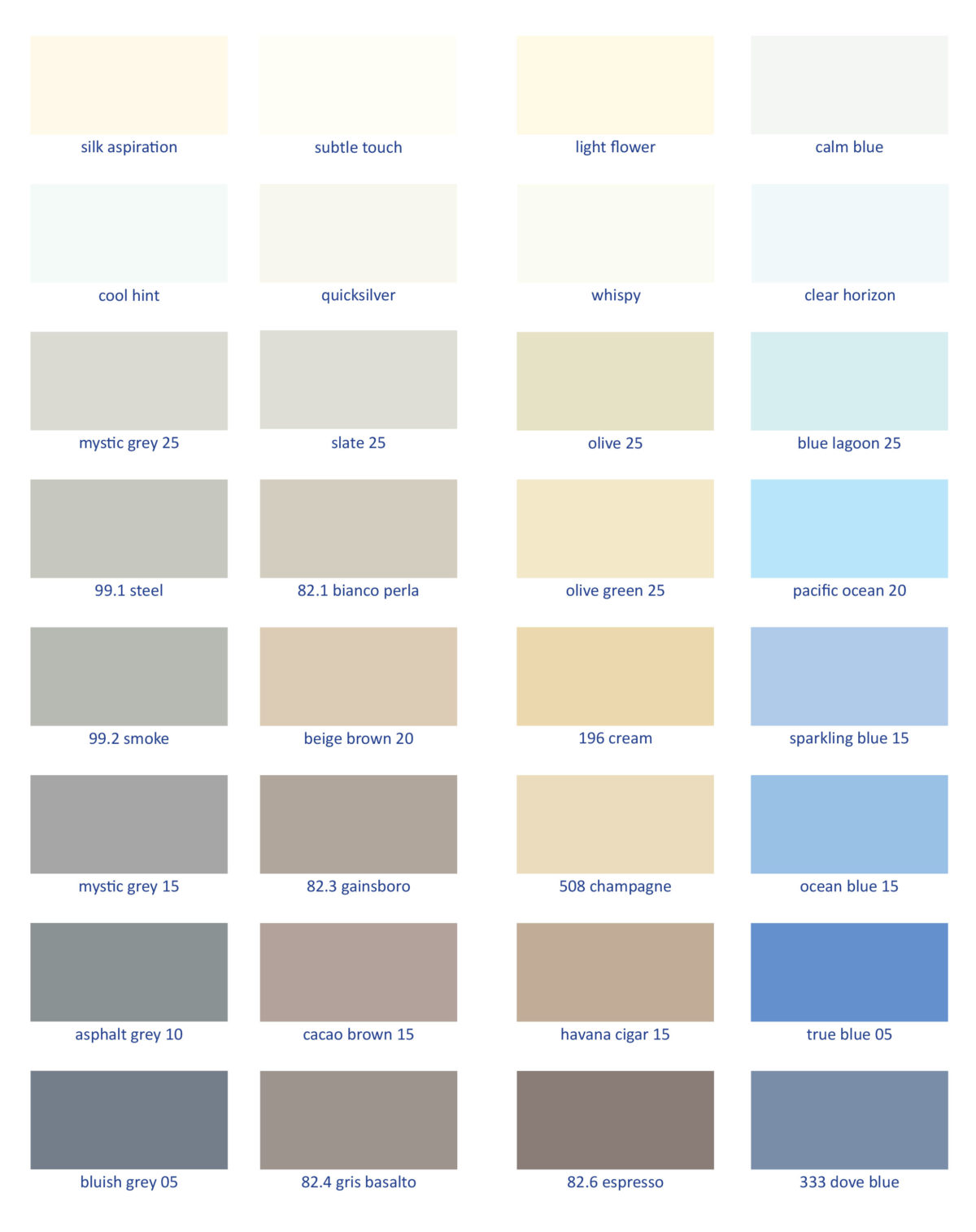 Natural Paint Colour Chart Swatches Card - AURO Paints (FREE) - The ...
