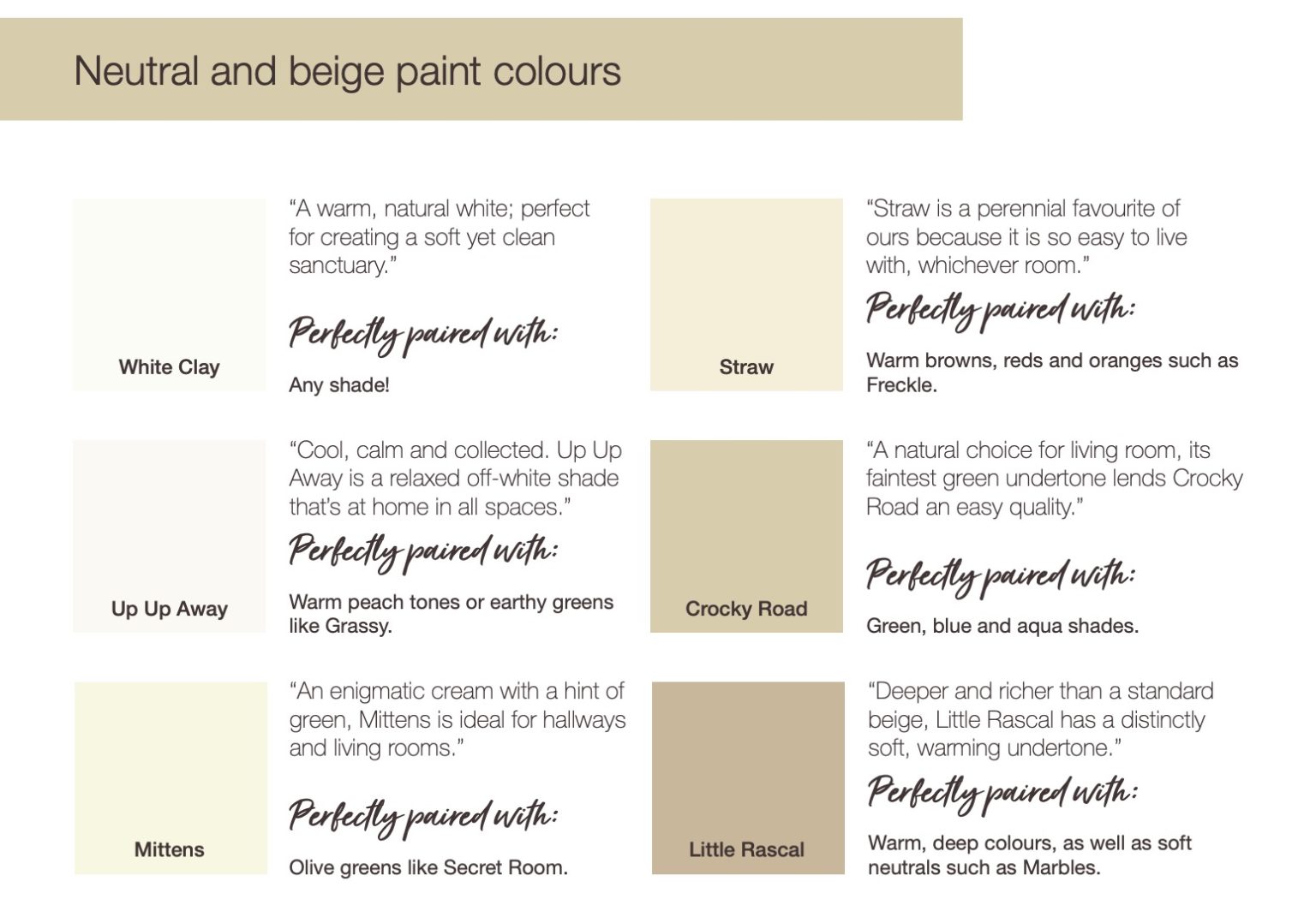 Earthborn Paints Colour Guide - The Organic & Natural Paint Co